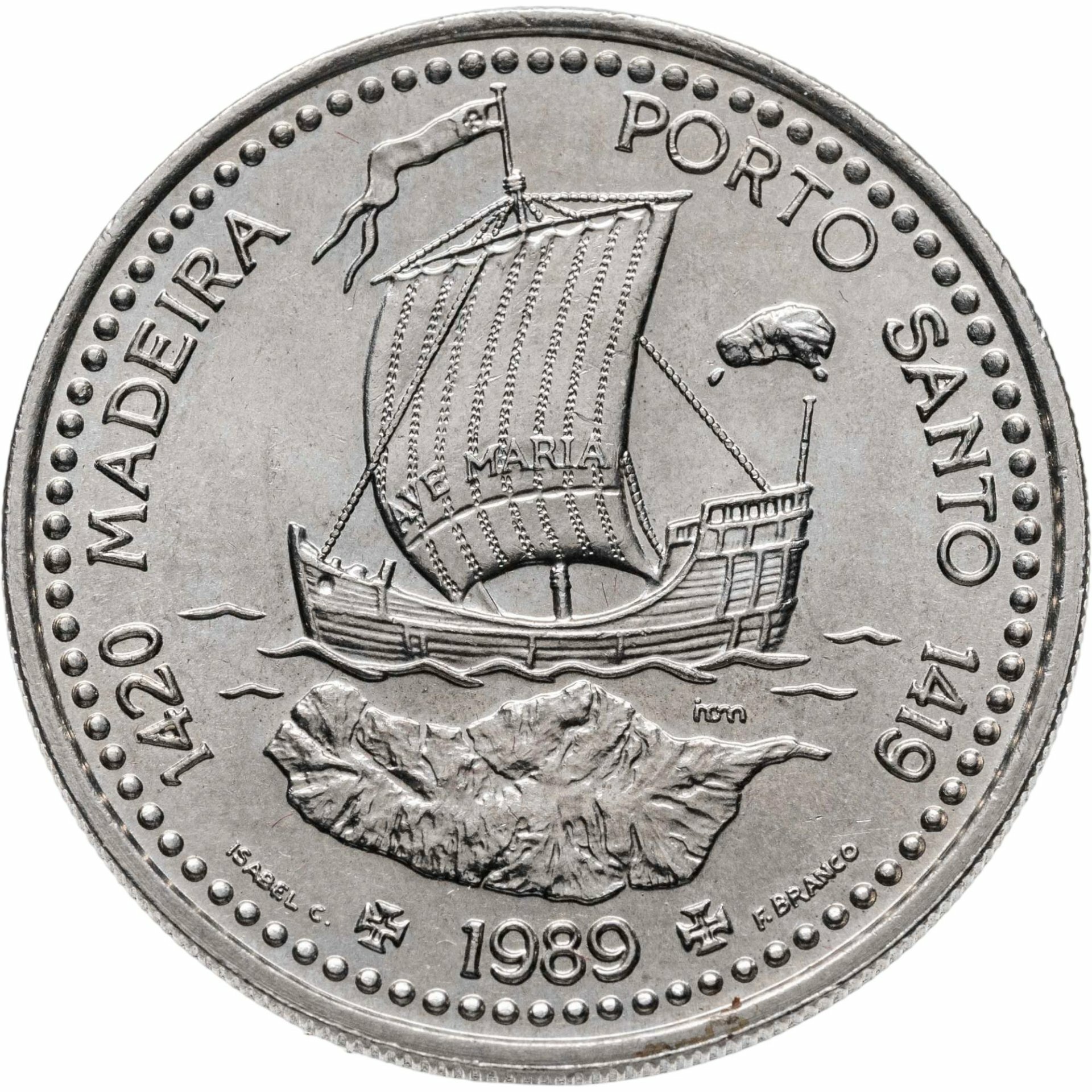 Португалия 100 эскудо (escudos) 1989 Золотой век открытий - Открытие острова Мадейра