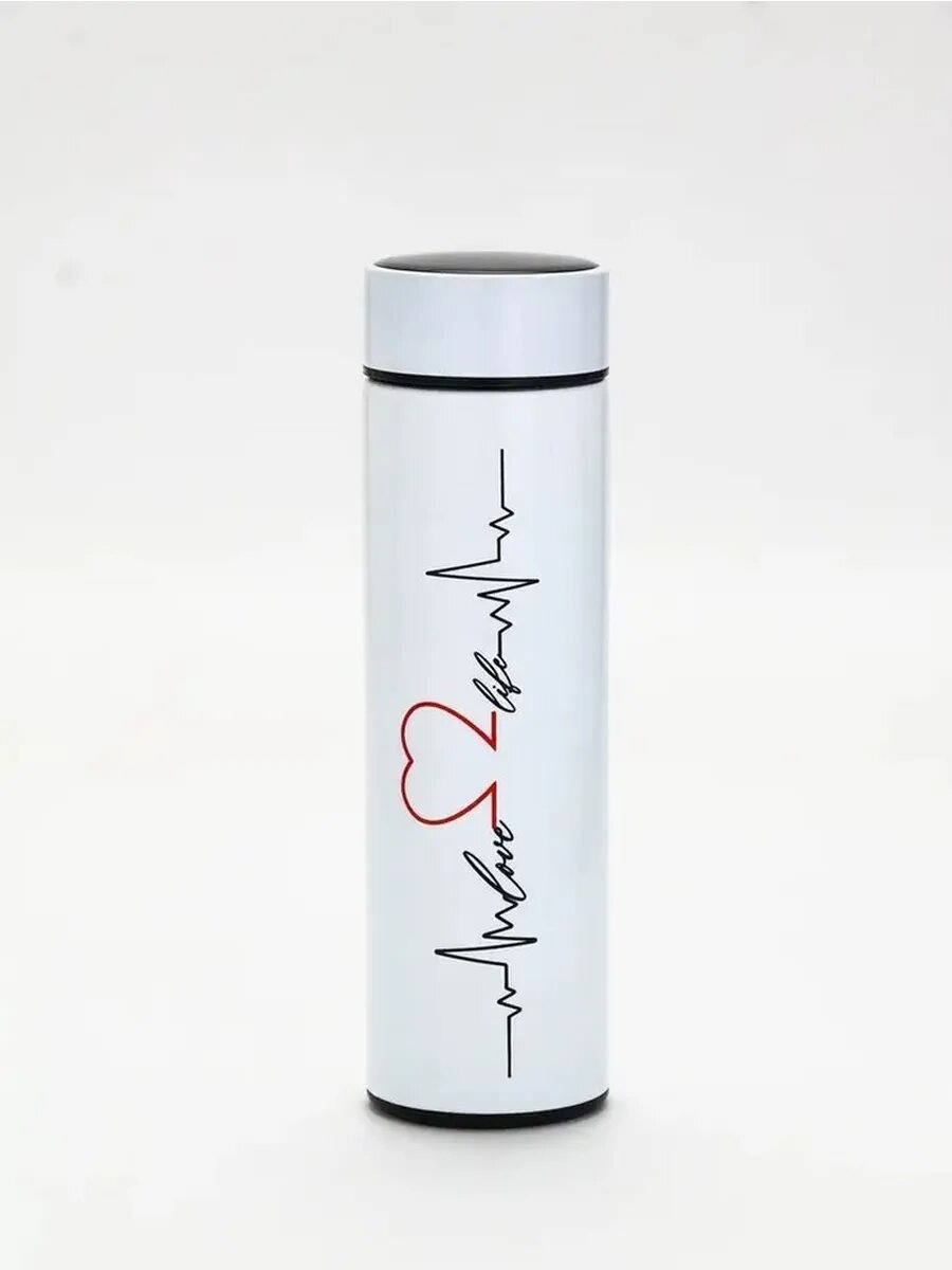 Стильный термос с ситечком и датчиком температуры