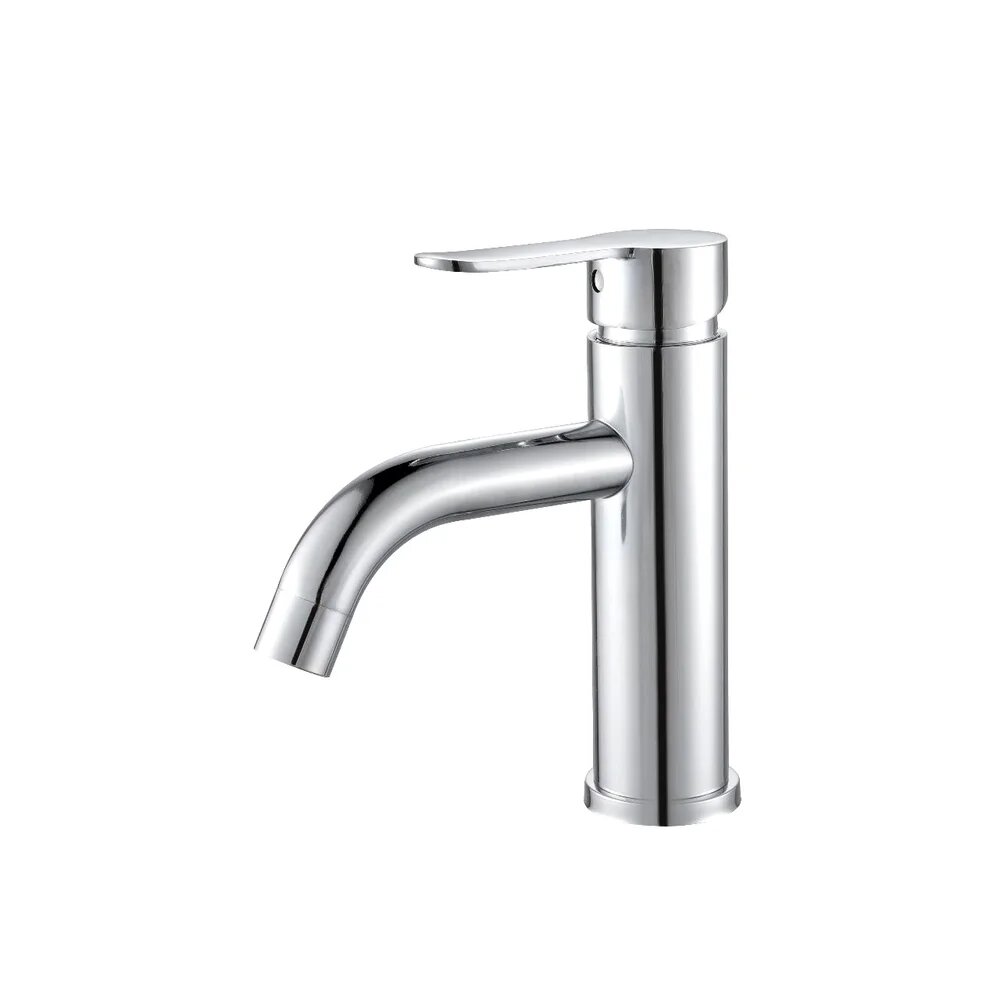 Смеситель для раковины Fmark FS8201A хром, глянцевый, кран для ванной в раковину, из нержавеющей стали, рычажный, с керамическим картриджем