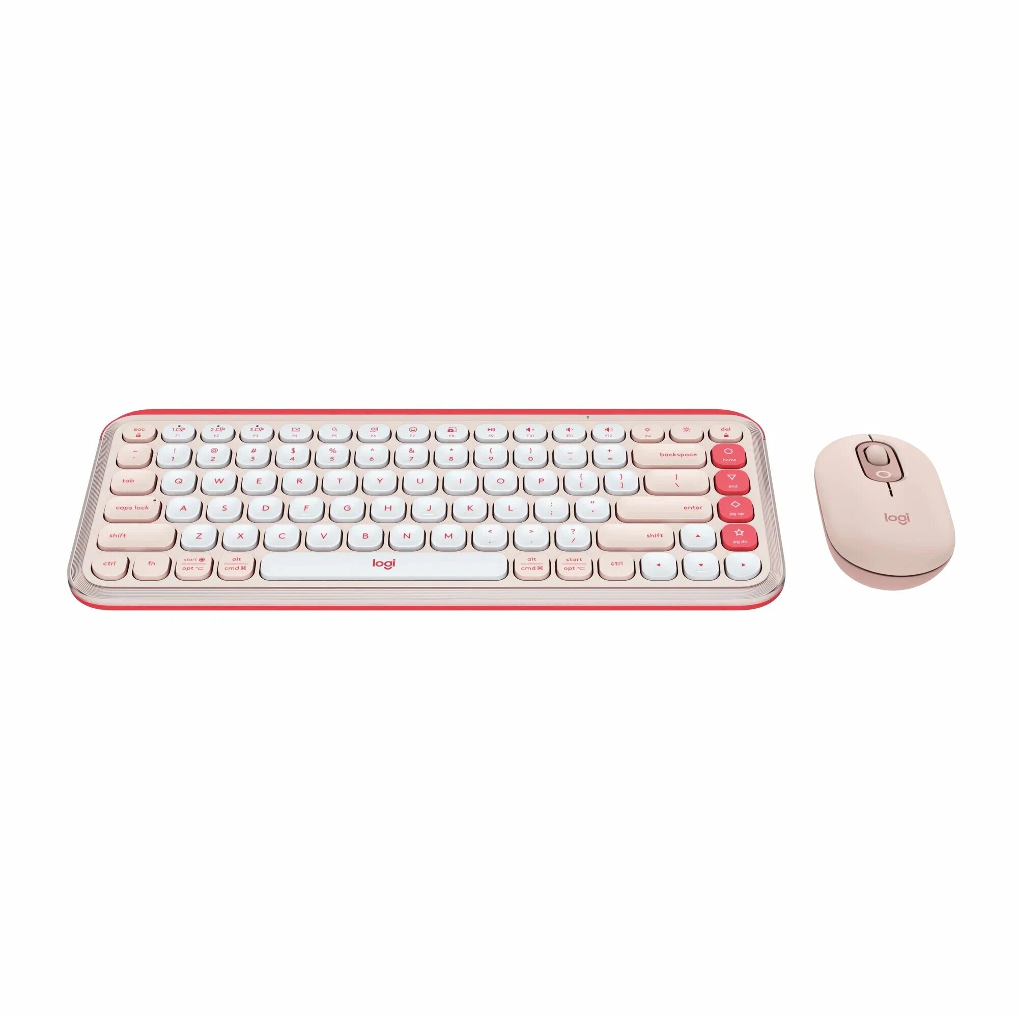 Комплект: клавиатура+мышь Logitech POP ICON KEYS Combo розовый