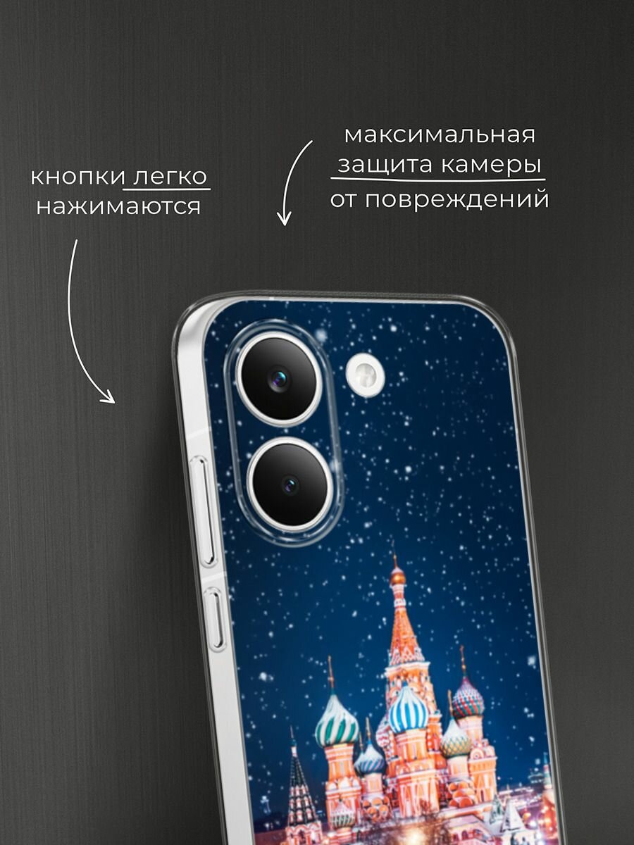 Силиконовый чехол на Poco X8 Pro / Поко X8 Про с принтом Москва 1 — фото 1
