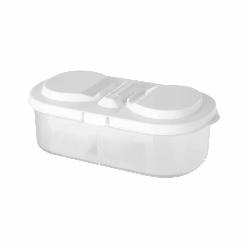 Контейнер для хранения продуктов с двумя отделениями и откидной крышкой, герметичный контейнер для сохранения свежести,