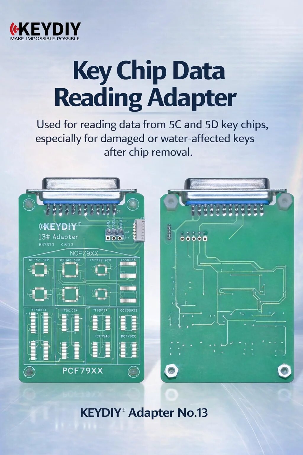 Адаптер KEYDIY KD-13 для считывания чипов 5C 5D