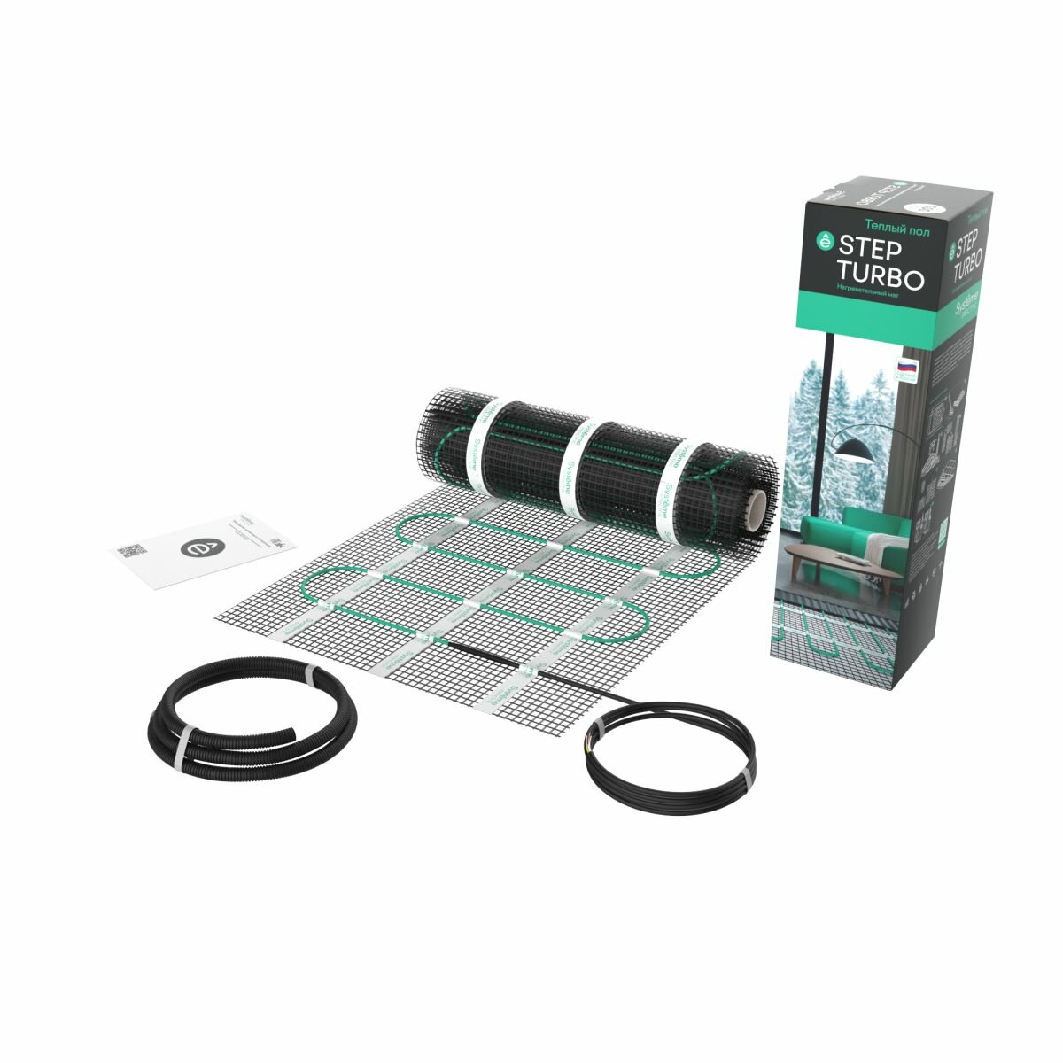 Мат нагревательный STEP TURBO 200 Вт/м2, 300 Вт, 1,5 м2 STM200015