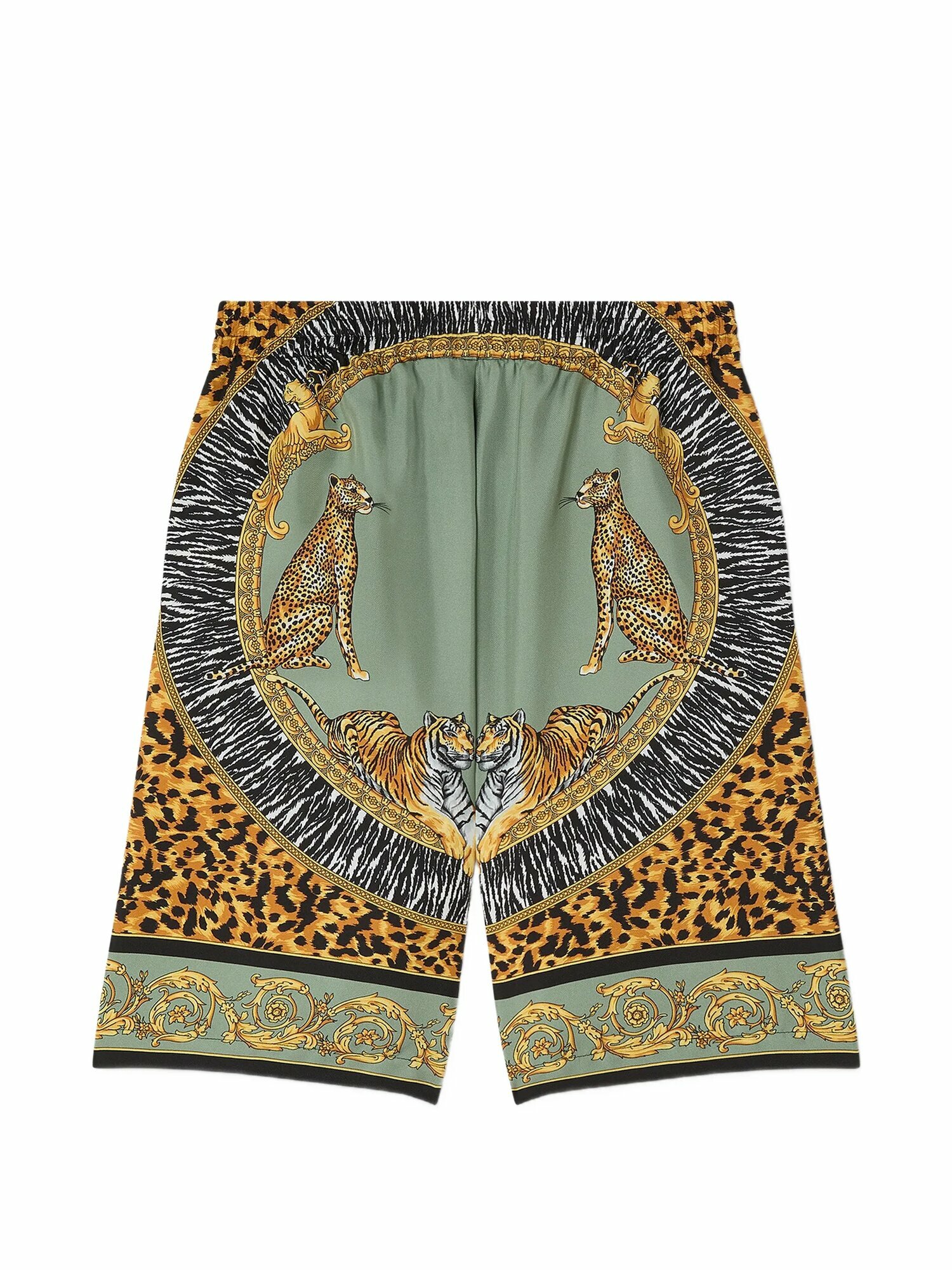 Шорты Versace Printed silk twill shorts, размер 14 лет, Желтый — фото 1