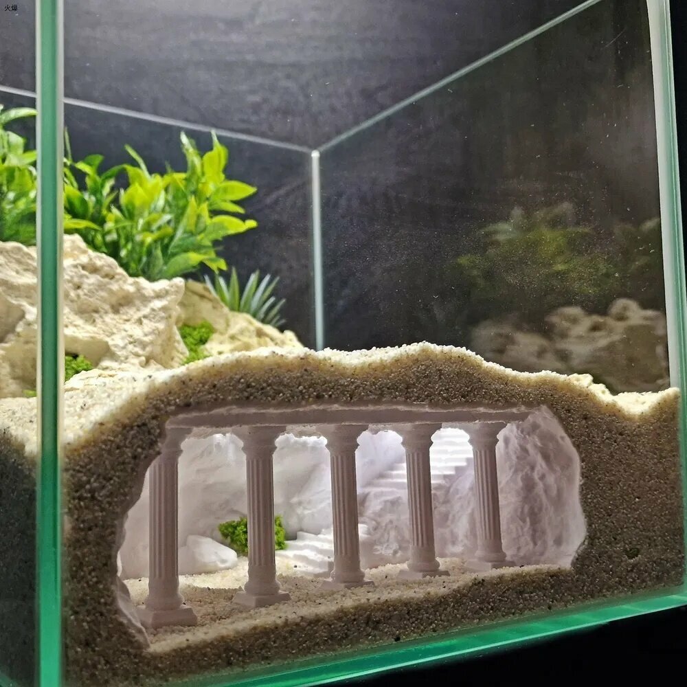 Декоративная 3D-печать в стиле римской классики для аквариумного дизайна