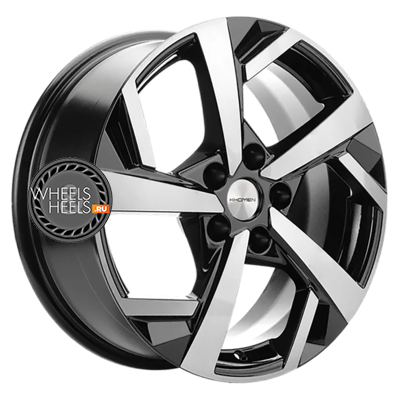 Диск автомобильный литой Khomen Wheels KHW1712 (Jolion) 17x7 5x114.3 et37 dia66.5 Black-FP