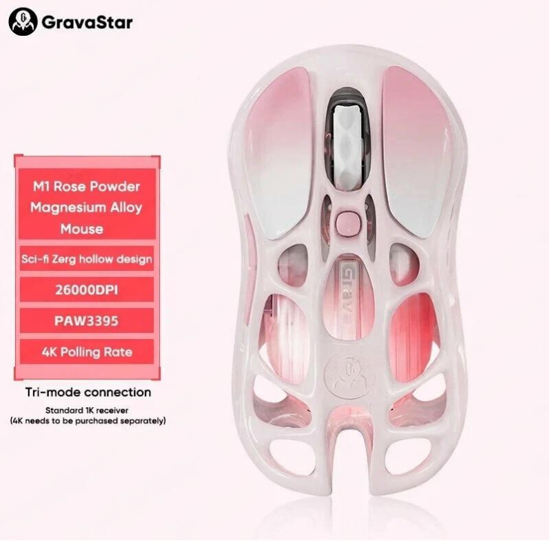 Игровая мышь Gravastar Mercury M1, беспроводная, Bluetooth, оптическая лазерная , Градиентный порошок