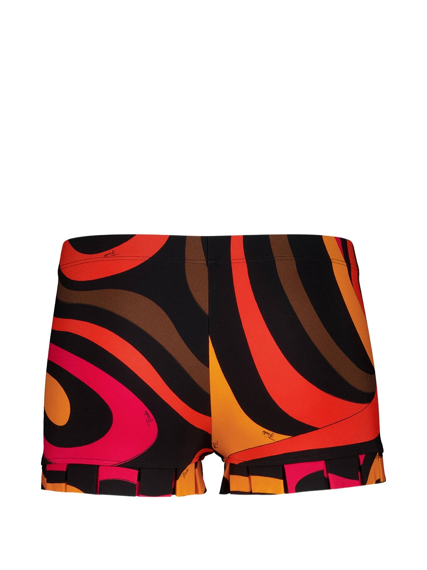 Шорты Iride-print pleated-trim mini shorts