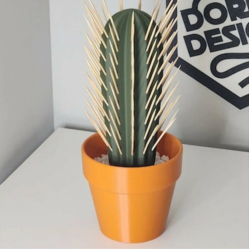 Держатель для зубочисток "Кактус", 3D, пластик, 15 см x 15см x 23см