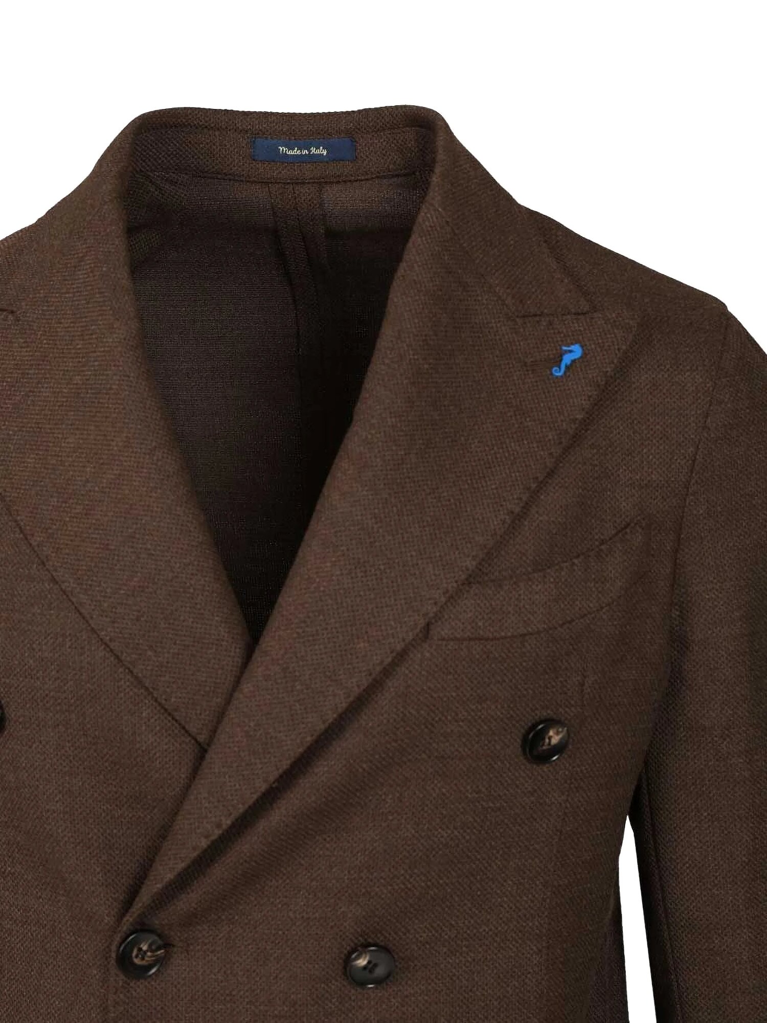 Пиджак GUARINUCCI Double-breasted patch-pocket blazer, размер 52, коричневый — фото 1