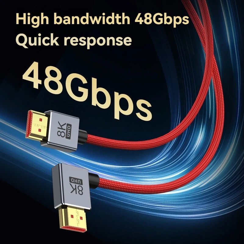 HDMI 2.1 кабель 3м, Right bend — фото 1