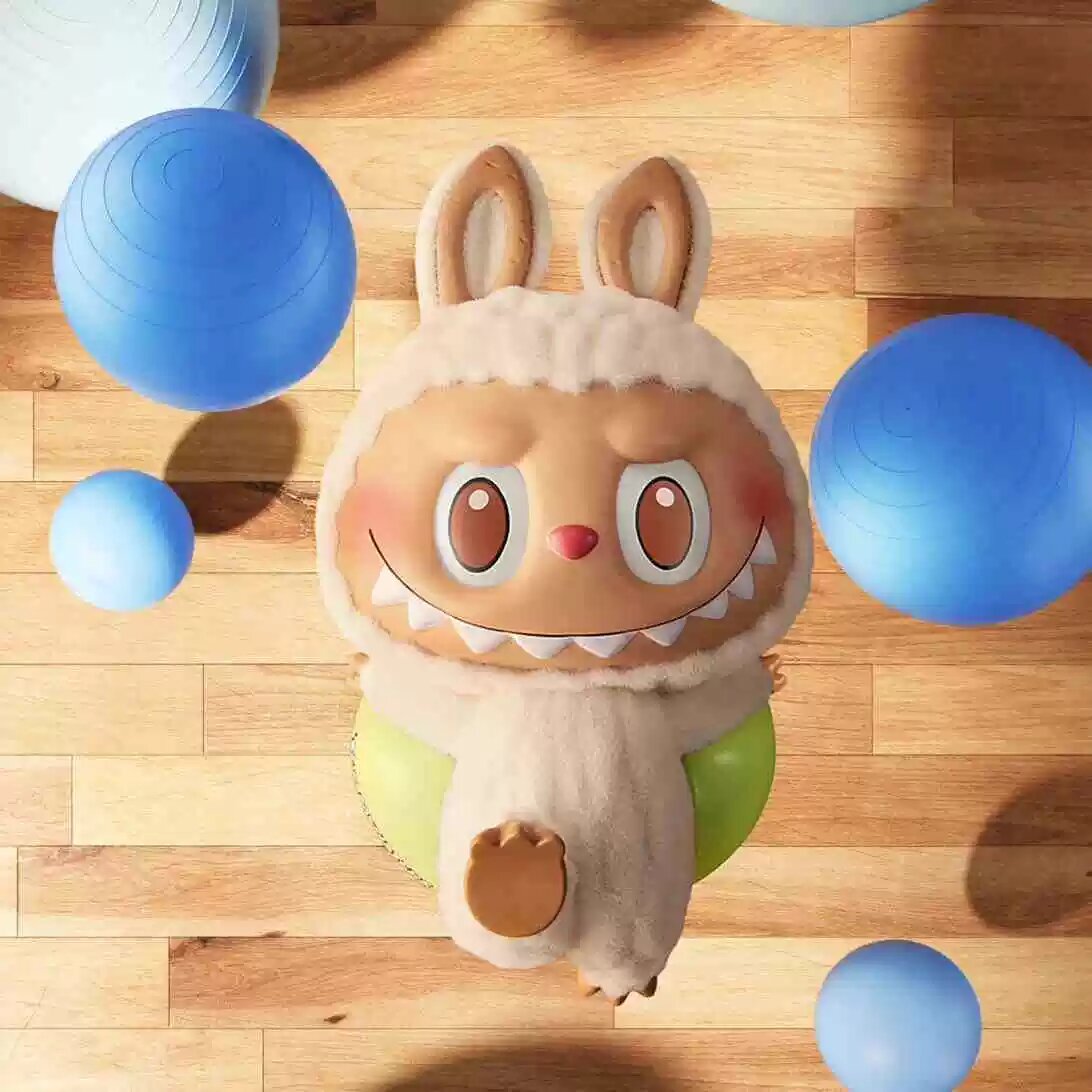 Коллекционная фигурка POPMART LABUBU Lazy Yoga Series (слепая коробка) THE MONSTERS Gift [Тип с плоским расположением]