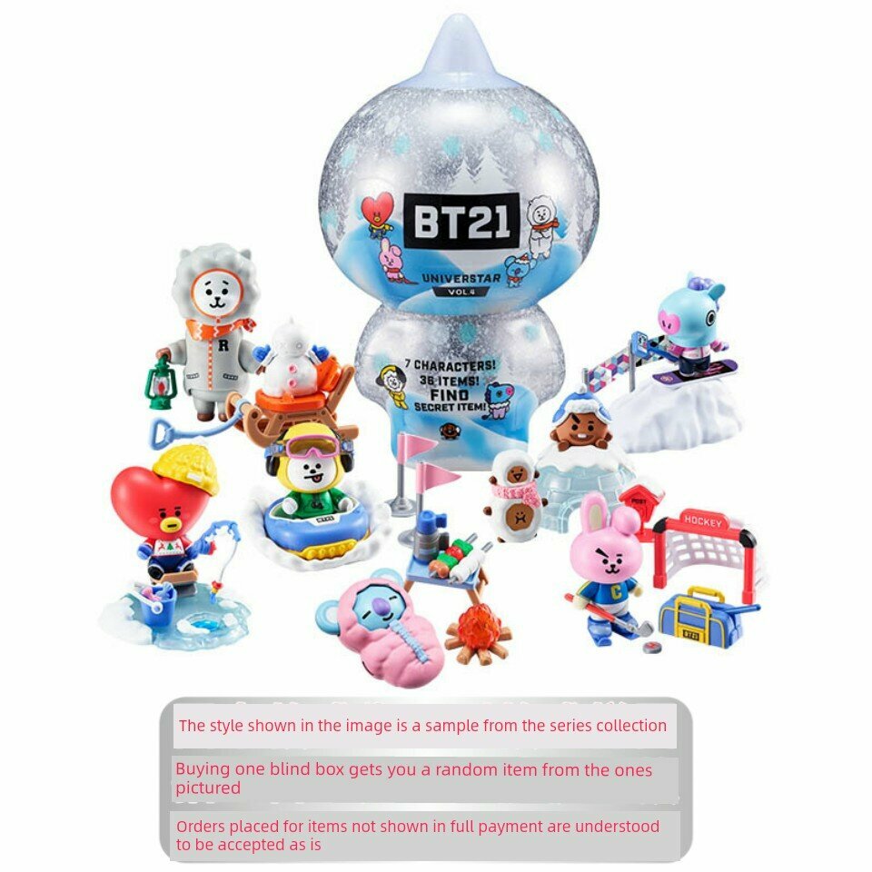 Фигурки Kai Zhi Le BT21: функциональные детские игрушки, фигурки для девочек, коллекционные сюрприз-боксы,