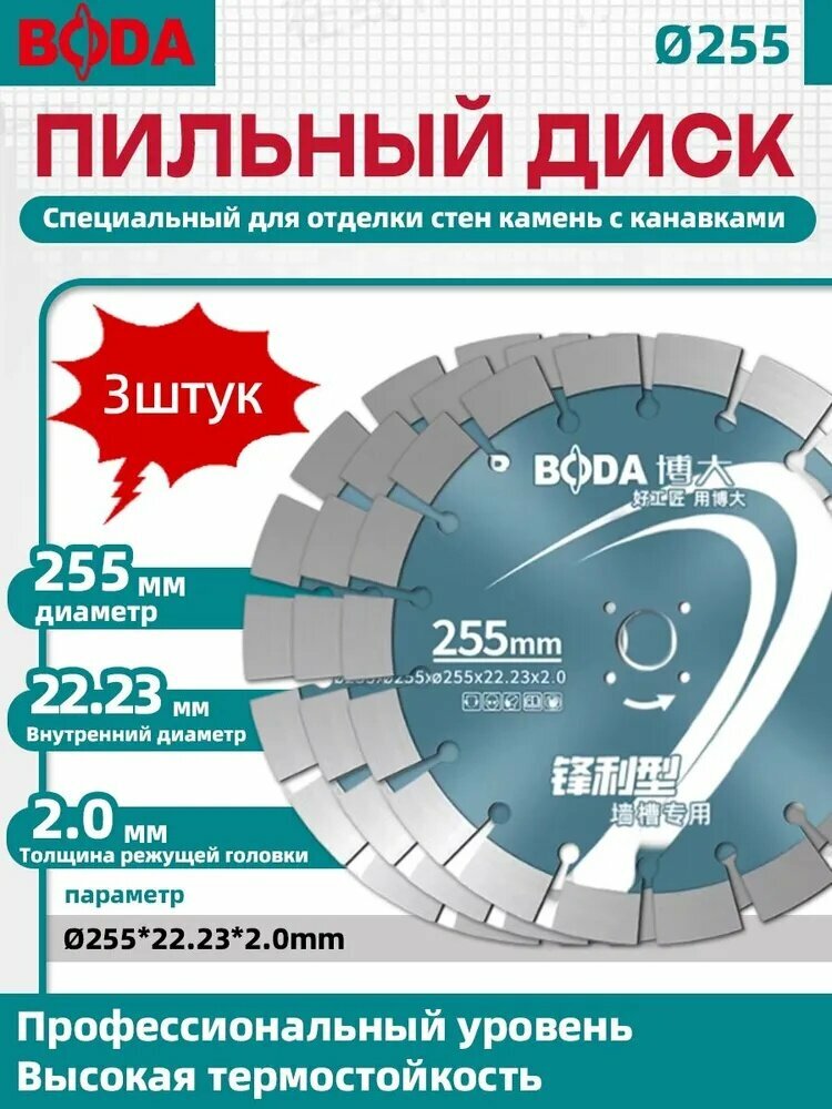 BODA Круг отрезной 255 x 2 x 22.23