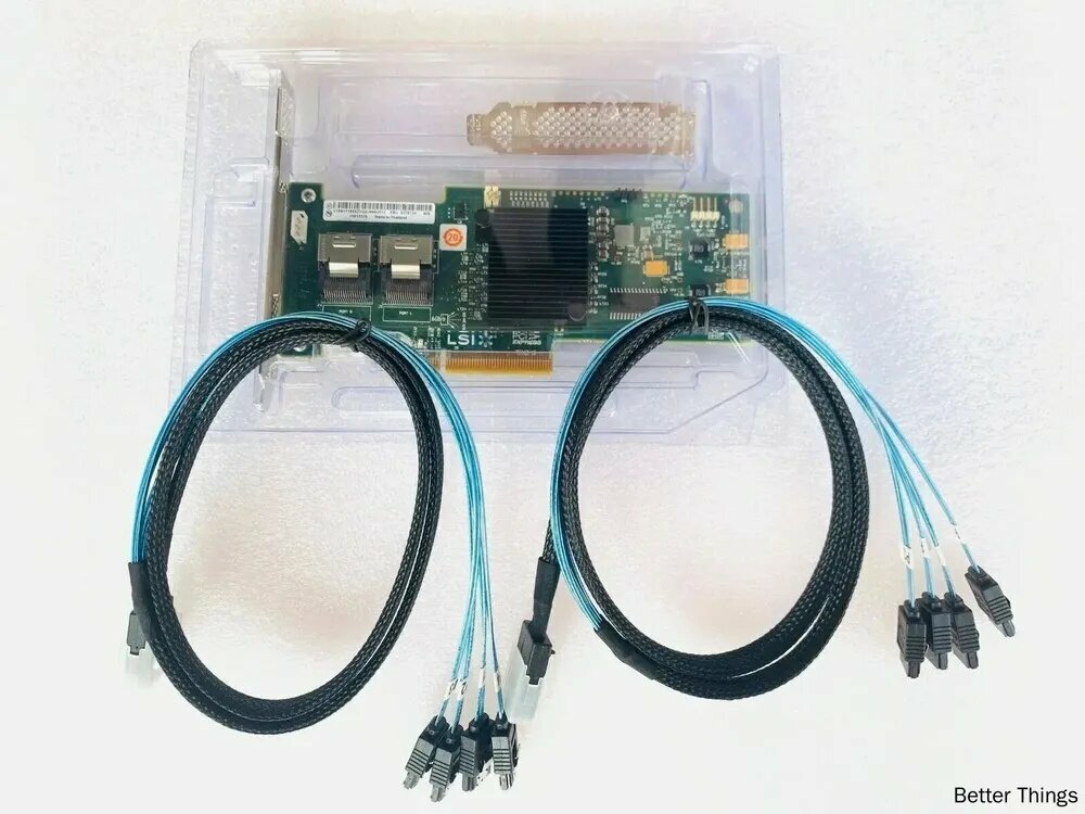 LSI 9223 9200 9240-8i HBA FW: P20 9211-8i IT режим ZFS FreeNAS unRAID 2 * SFF SATA