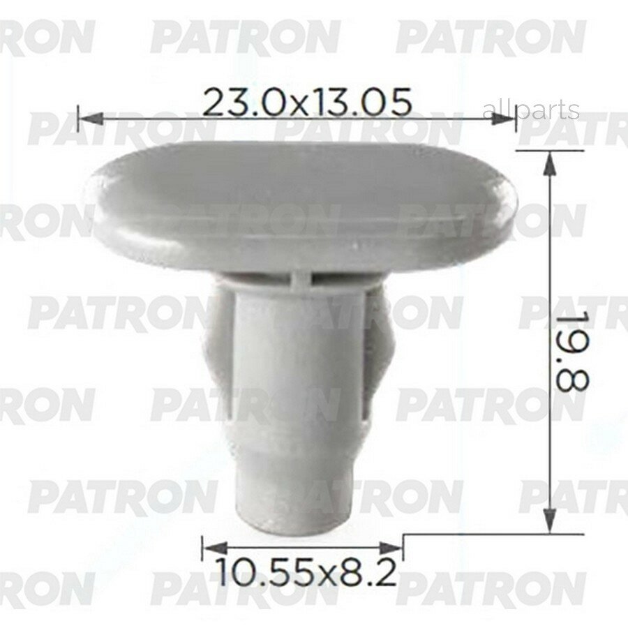 PATRON P37-2728 Клипса пластмассовая Toyota, Lexus применяемость: Держатель обшивки дверей/уплотнитель