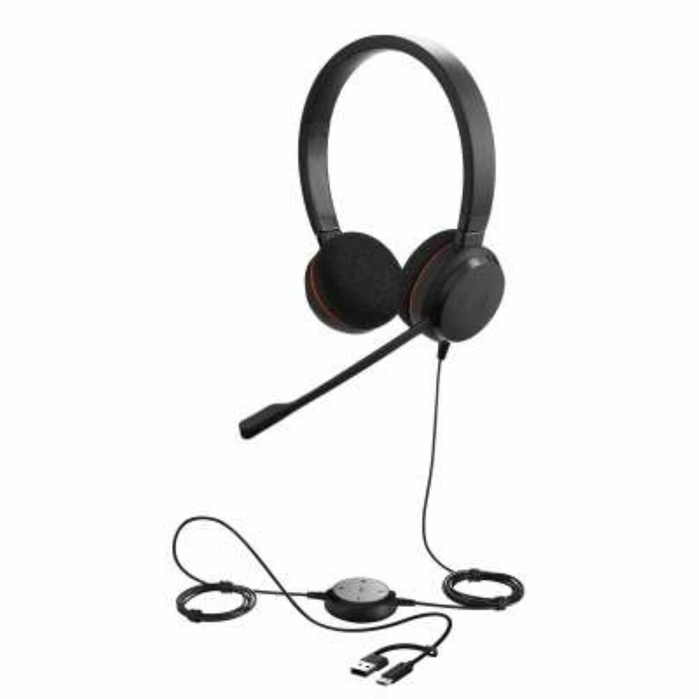 Наушники с Jabra микрофоном Evolve 30 II черный накладные USB