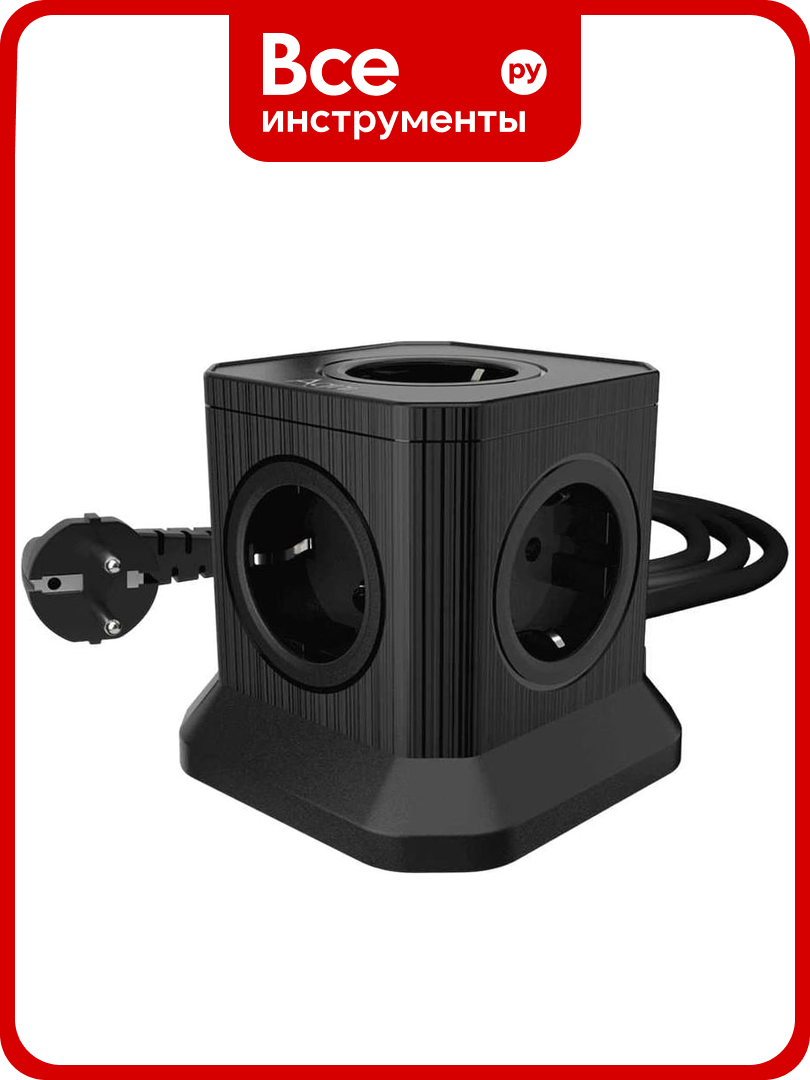 Сетевой фильтр настольный AGNI 5 розеток c кабелем 3м, черный TP-VE4U5E-3m-black