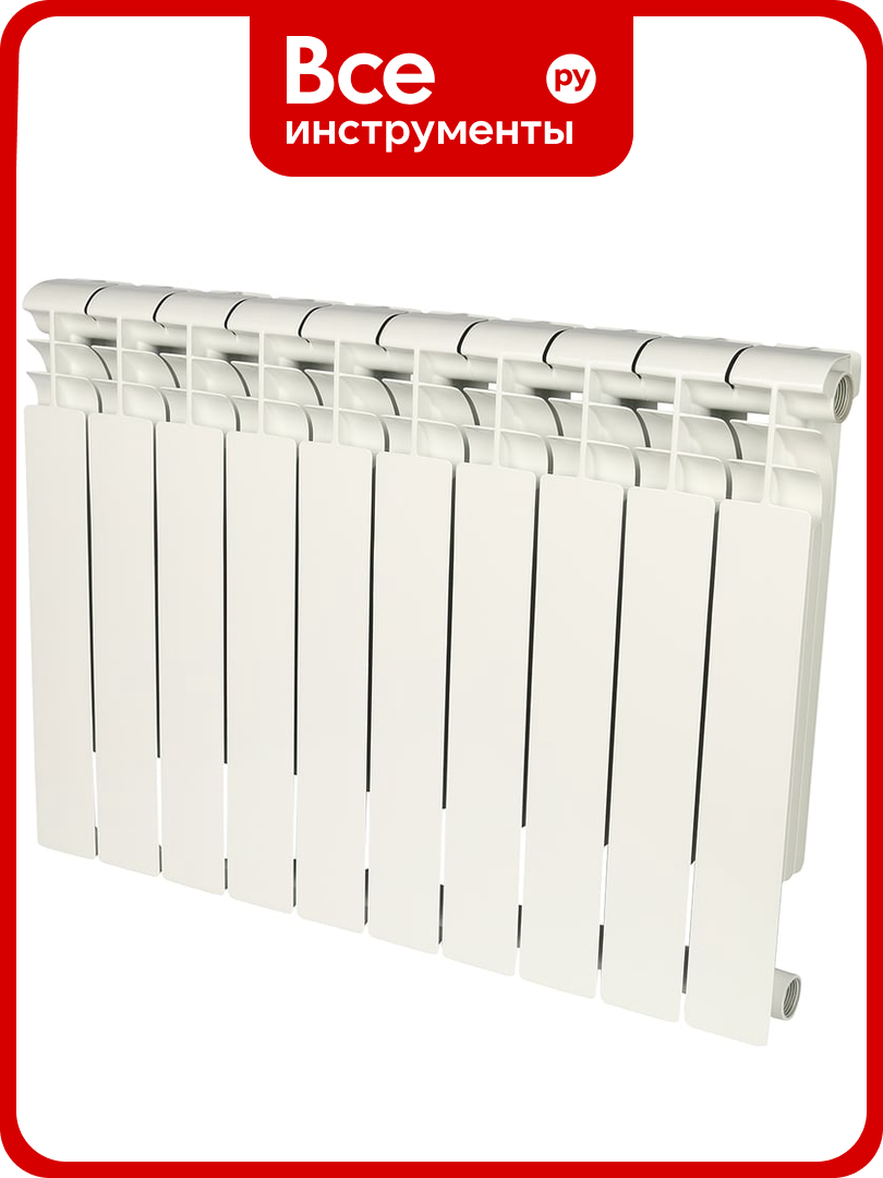 Алюминиевый радиатор ROMMER Profi 500 AL500-80-80-100 10 секций RAL9016 82485