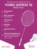 Ракетка для бадминтона YONEX ASTROX 10 (White/Pink) графит, средняя жесткость, б...
