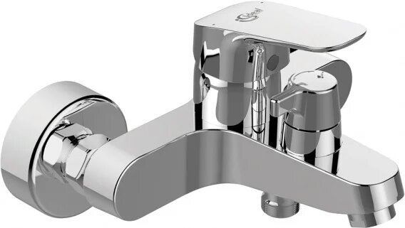 Смеситель для ванны с душем Ideal Standard Ceraflex B1740AA настенный, однорычажный, хром, глянцевый, латунный, без лейки, с керамическим картриджем