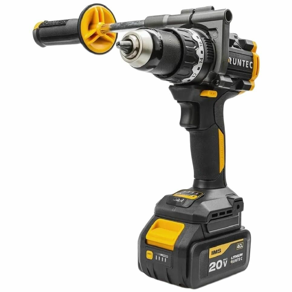 Аккумуляторная дрель-шуруповёрт Runtec Pro, Li-Ion, 20В, 1,5 Ач, 2 скорости