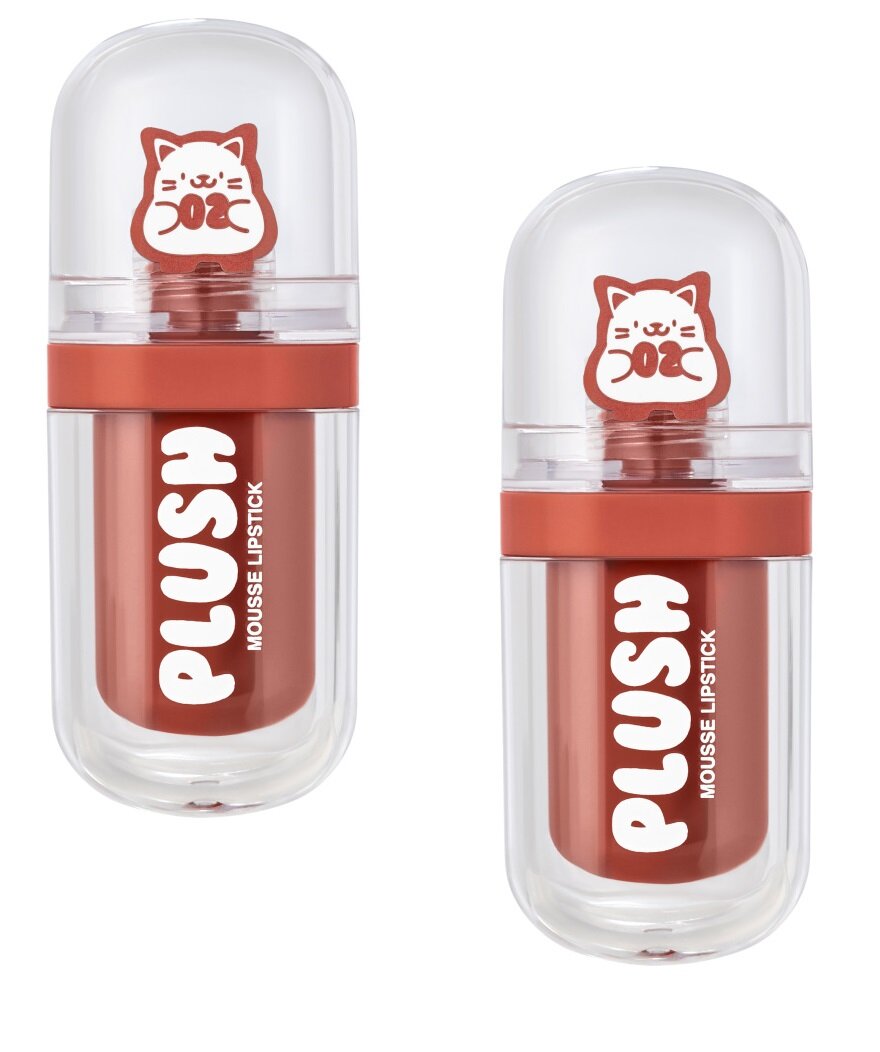 Помада для губ муссовая Beauty Bomb Mousse Lipstick «Plush» тон 02 2шт