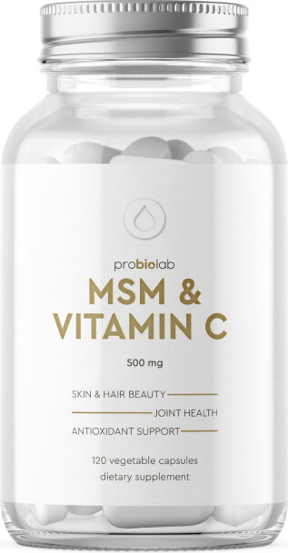 Probiolab Комплекс МСМ с витамином С веганские капсулы MSM & Vitamin C 120 Vcap 20ml