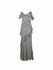 Платье Striped ruffled maxi dress