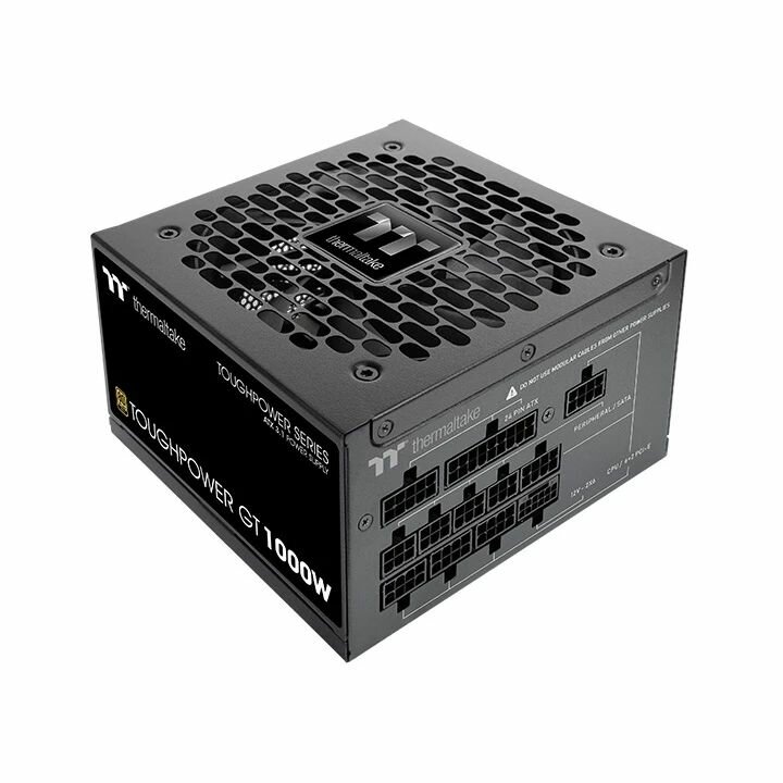 Блок питания Thermaltake Toughpower GT 1000W 80 Plus Gold (PS-TPT-1000FNFAGE-3) черный - ATX 20+4 пин, 4 pin + 4 pin x2 CPU, 6 SATA, 5 x 6+2 pin, 12V-2x6 PCI-E