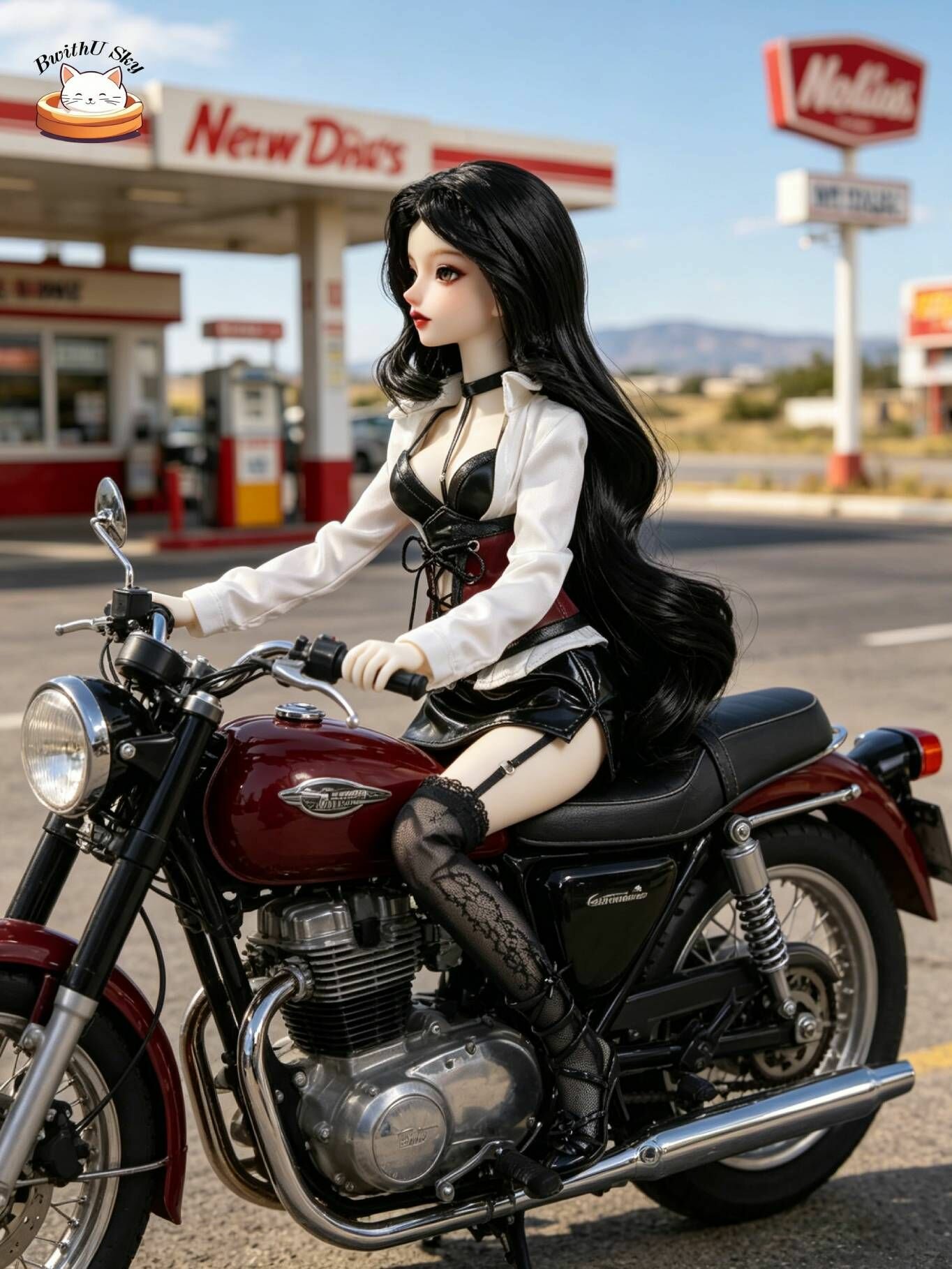 BwithUSky Lsla 1/4 BJD Кукла: Коллекционный образ с аксессуарами, стильный косплей-костюм