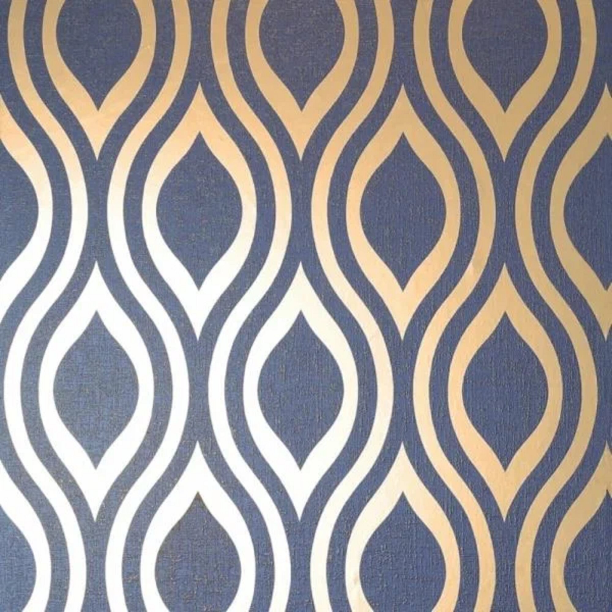Обои Arthouse Geometrics, Checks & Stripes 910203 C; 0,53х10,05 м. , Винил на бумаге , синий