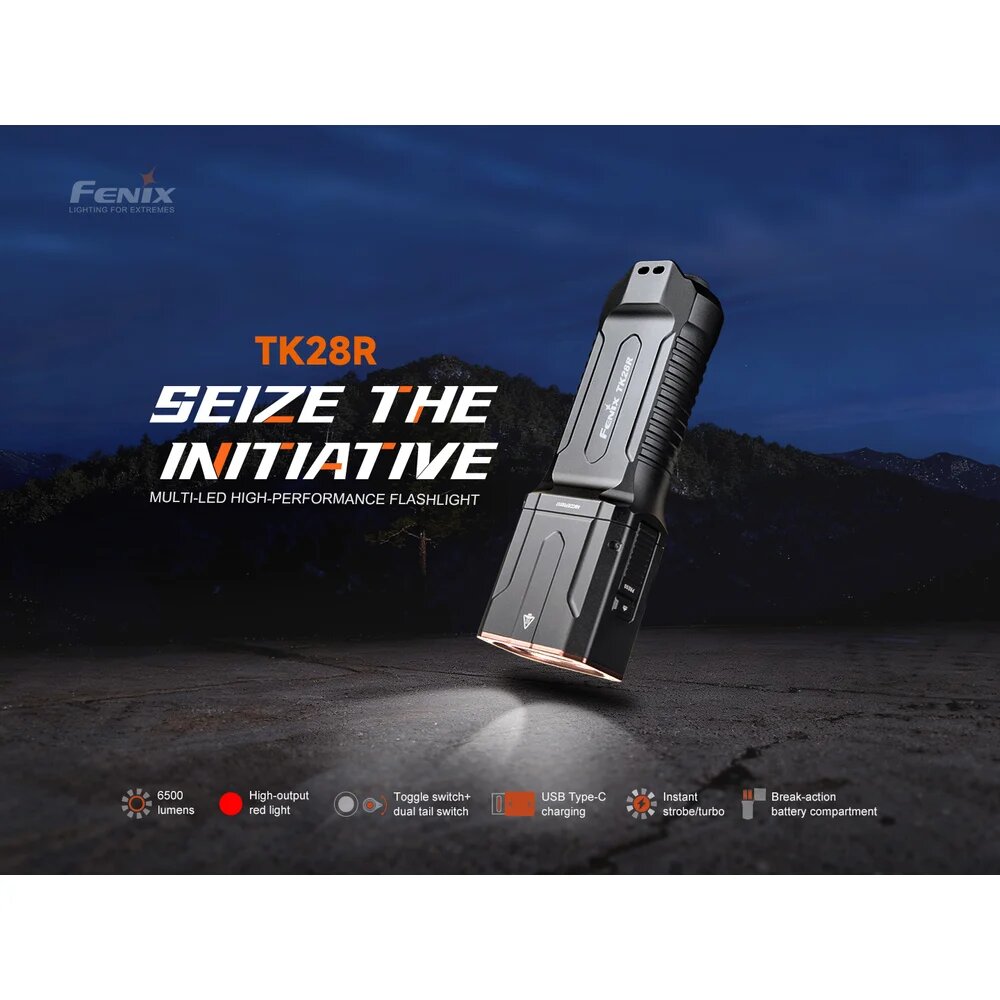 Фонарь Fenix TK28R, 6500 люмен, IP68, ударопрочность, 102 часа работы — фото 1