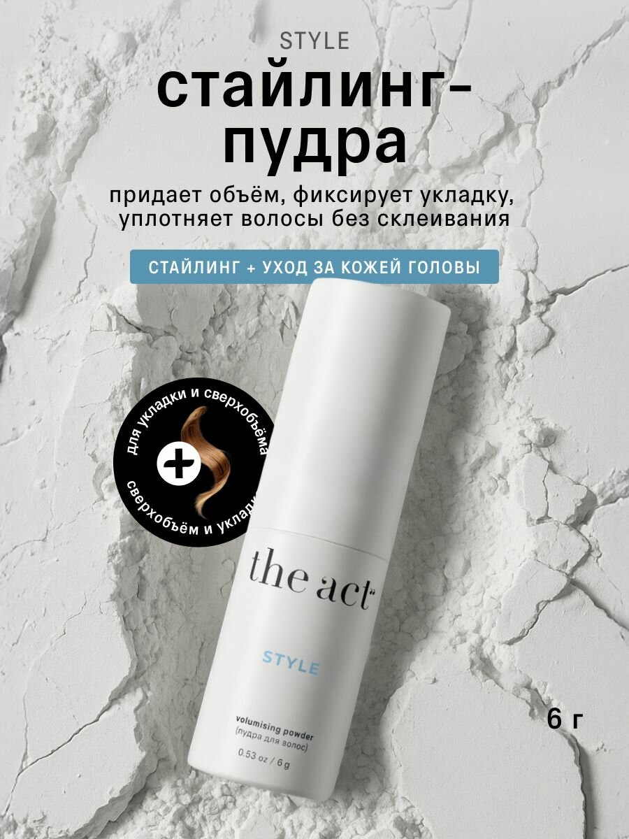 Универсальная текстурирующая стайлинг пудра для создания прикорневого объема и укладки, без склеивания, для всех типов волос