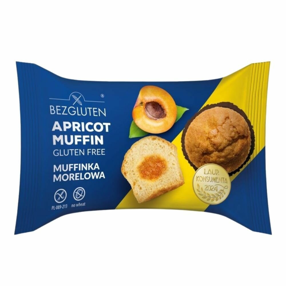 Безглютеновый маффин Bezgluten абрикосовый , 10шт x 60 г