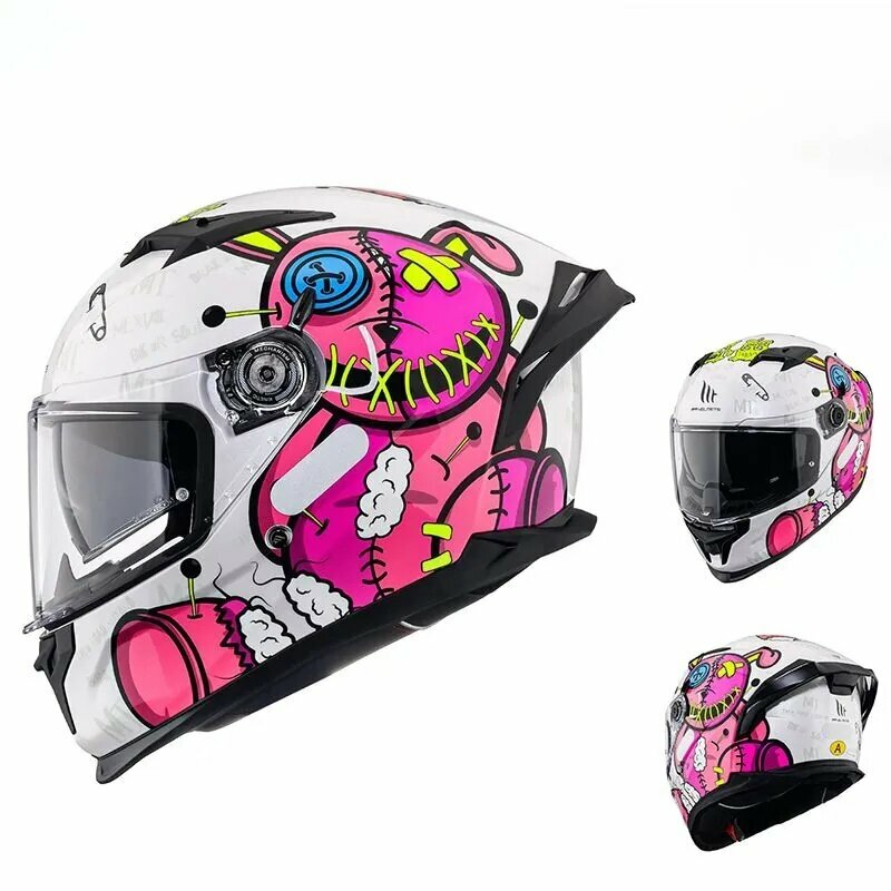 MT HELMETS Мотошлем, цвет: розовый, размер: M