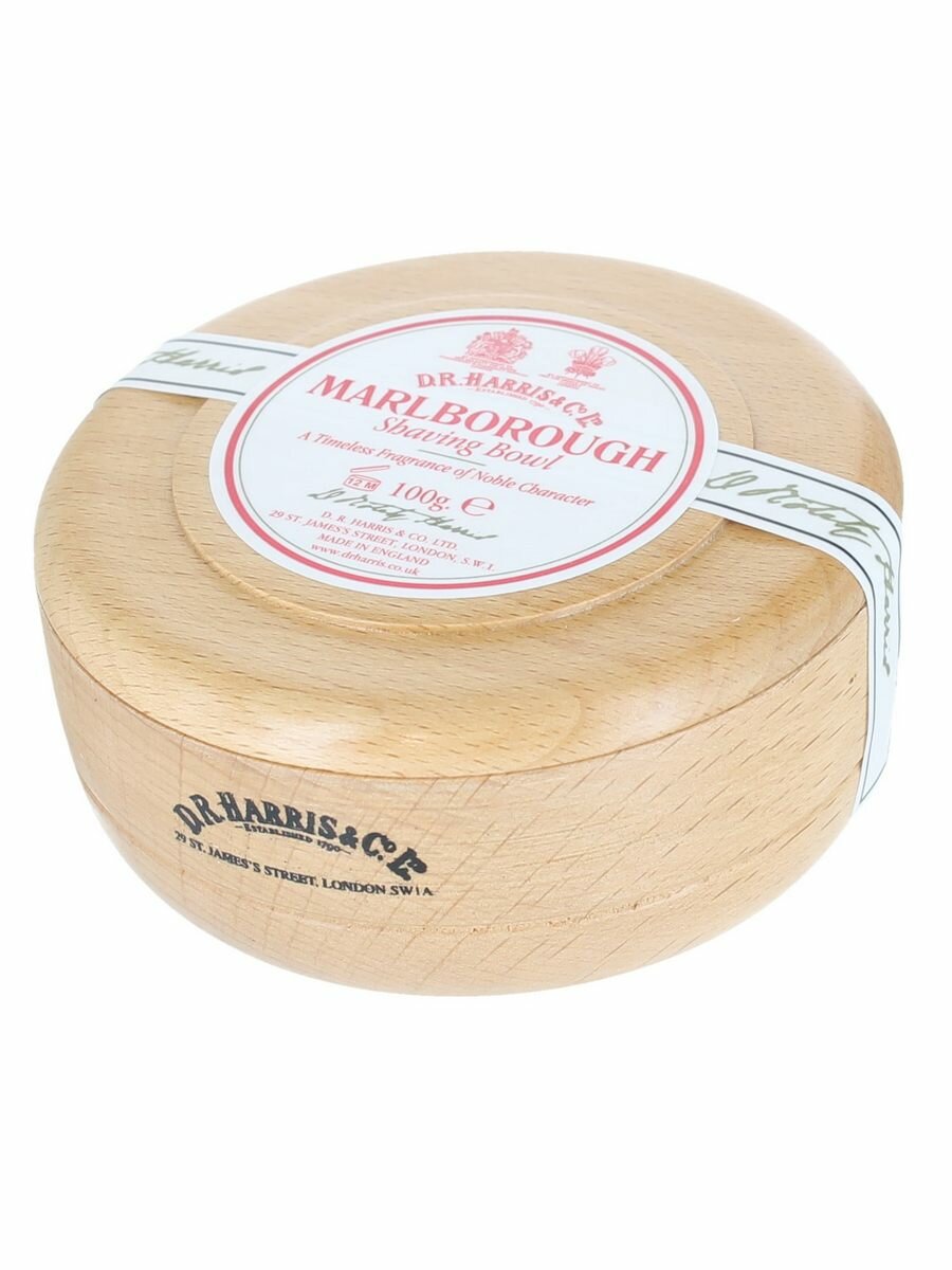 Твердое мыло для бритья в чаше из бука D. R. Harris, Marlborough, 100 гр