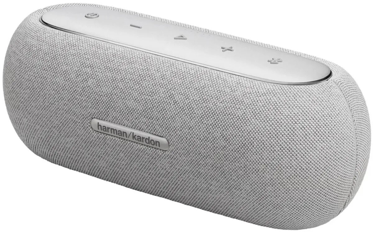 Колонка портативная Harman Kardon Luna, 40Вт, Google Assistant, Amazon Alexa, серый [hklunagryeu]
