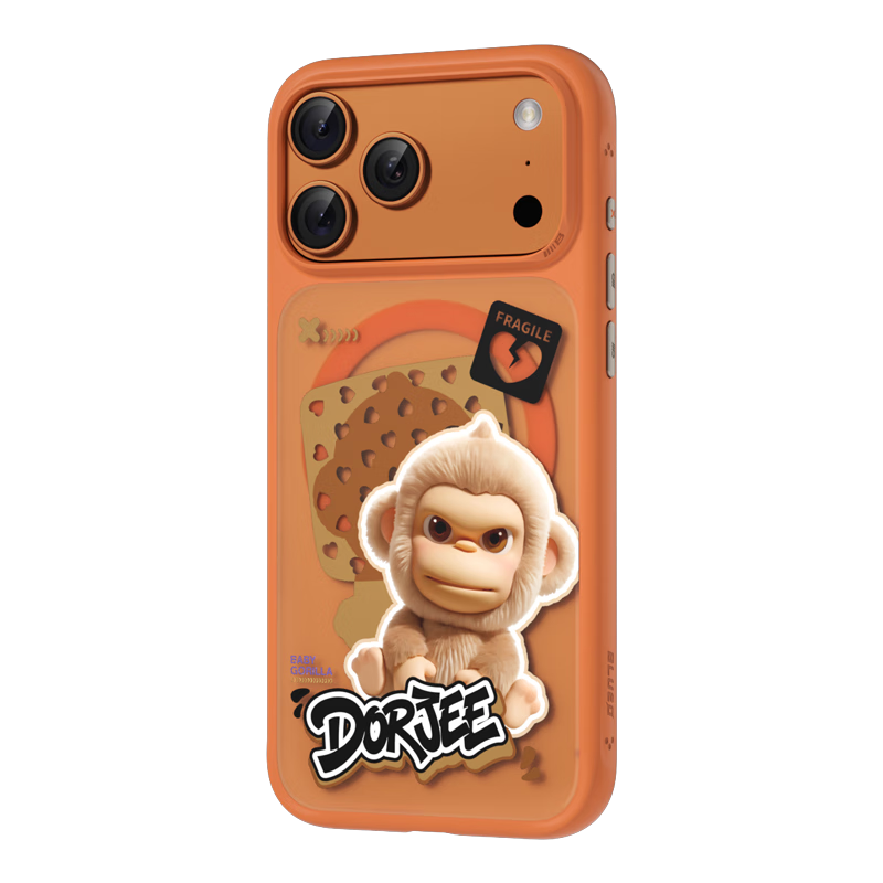 Mr. Blue Горилла для Apple iPhone 17 Pro Max матовая ударопрочная защита с оранжевой этикеткой Цвет：Оранжевый для Apple