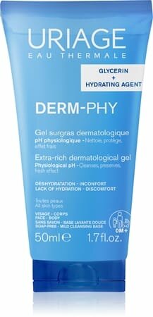 Средство для душа Uriage DERM-PHY Extra Rich Dermatological Gel, 50 мл