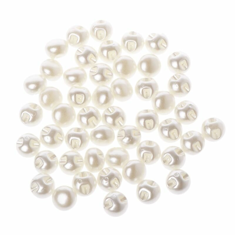 Sewing Pearl Buttons 50pcs Fake Artificial Plastic Birthday Party Decoration