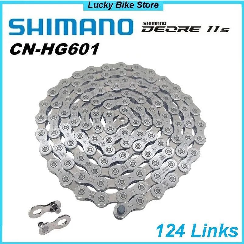 Велосипедная Цепь Shimano Deore 105 CN-HG601, 11 Скоростей, Длина 124L, С замком