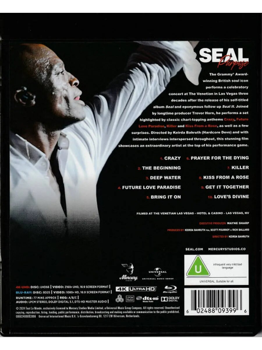 Seal - Purpose (Ultra HD BD 4K) — фото 1