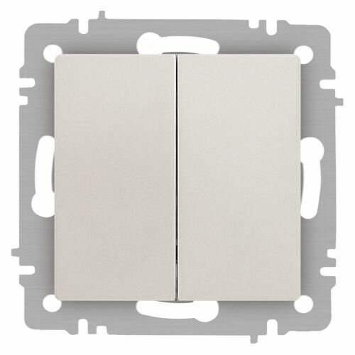 Выключатель 2-кл. СП Accent 6-104-06 10А IP20 250В AL/CU перламутр. Intro Б0063491