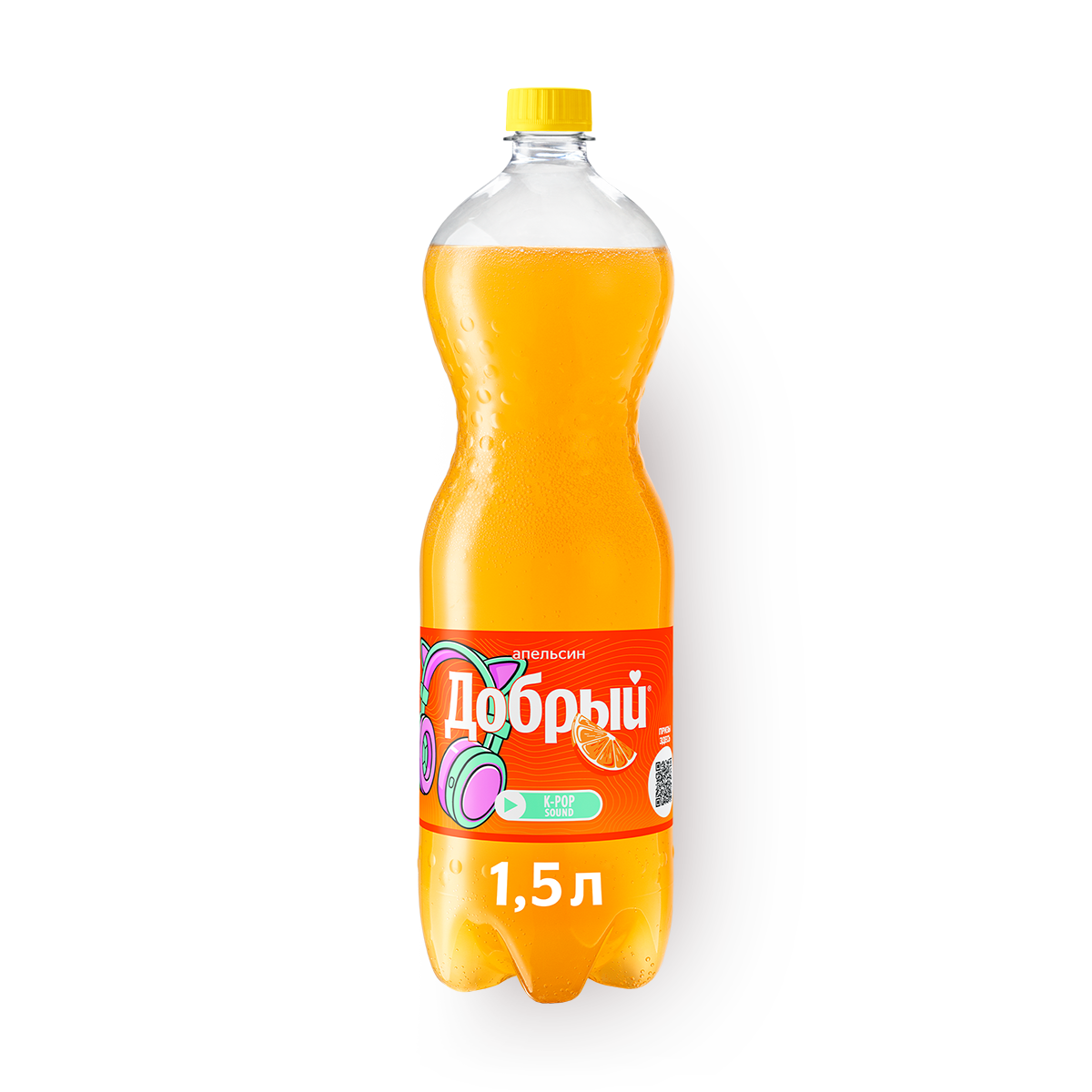 Напиток Добрый "Апельсин", газированный, 1.5 л, пластиковая бутылка