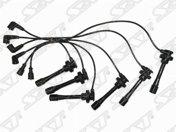Провода высоковольтные SAT ST-MD371794 MITSUBISHI PAJERO/MONTERO SPORT K96W 98-09 6G72 круглые резиновые