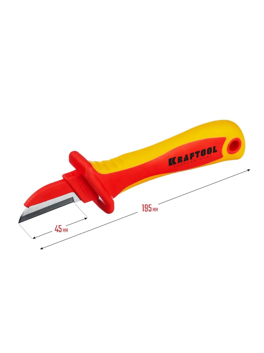 KRAFTOOL KN-1, 1000 В, прямой, диэлектрический нож элек