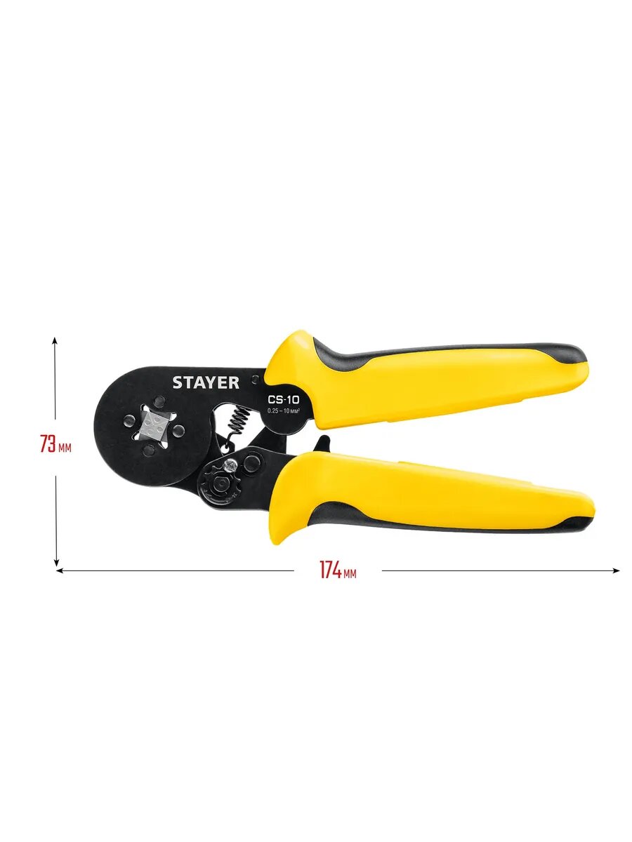 STAYER CS-10, 0.25 - 10 мм2, мультидиапазонные пресс-кл