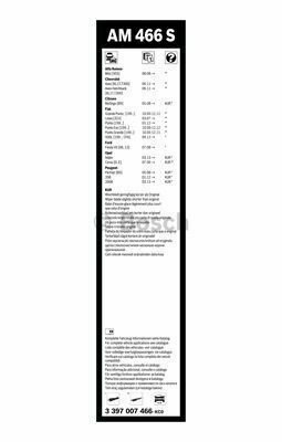 Щетки стеклоочистителя 650 380 мм бескаркасная комплект 2 шт BOSCH AeroTwin 3 397 007 466